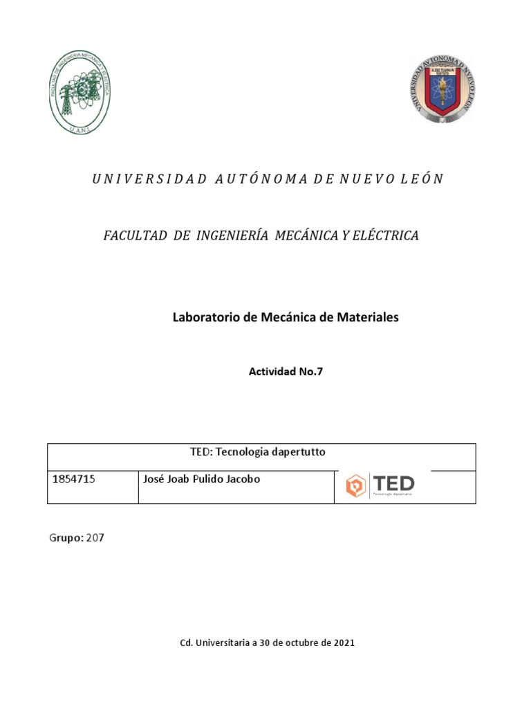 Actividad No.7 MEC DE MAT | PDF | Hormigón | Pandeo