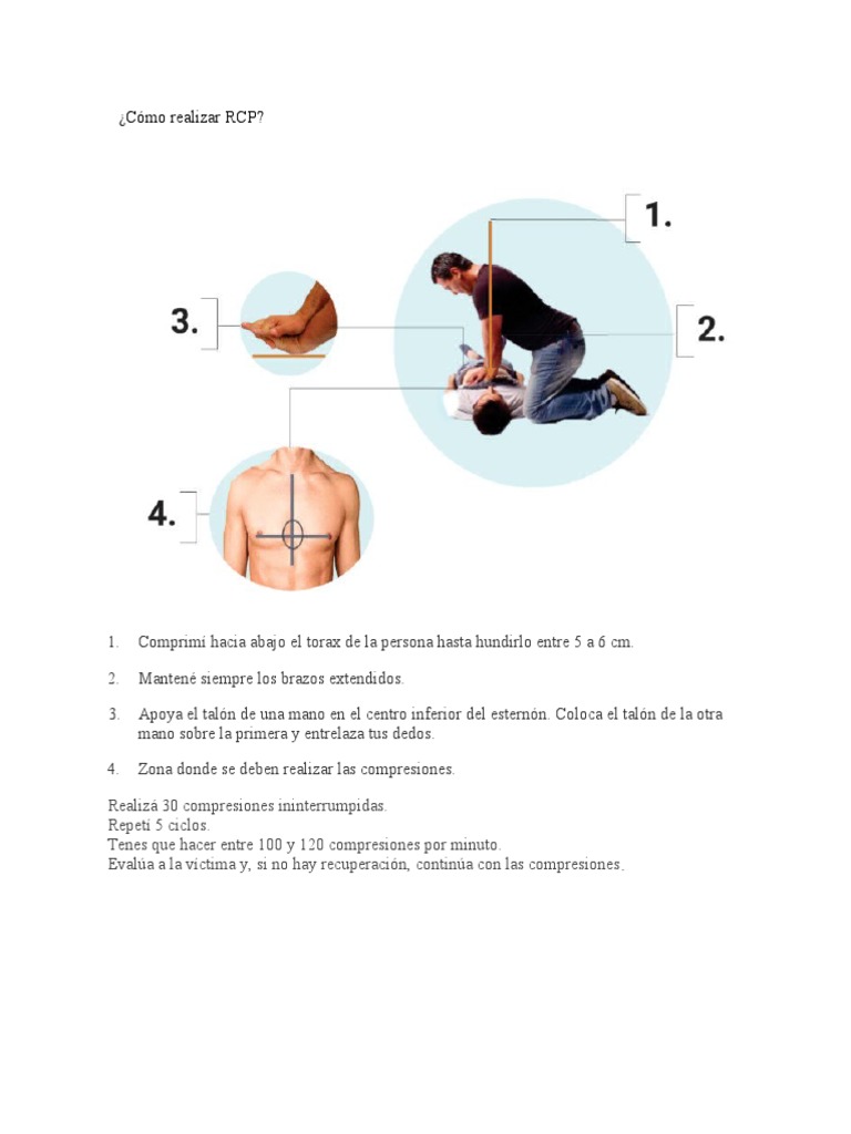 Cómo Realizar RCP | PDF | Reanimación cardiopulmonar