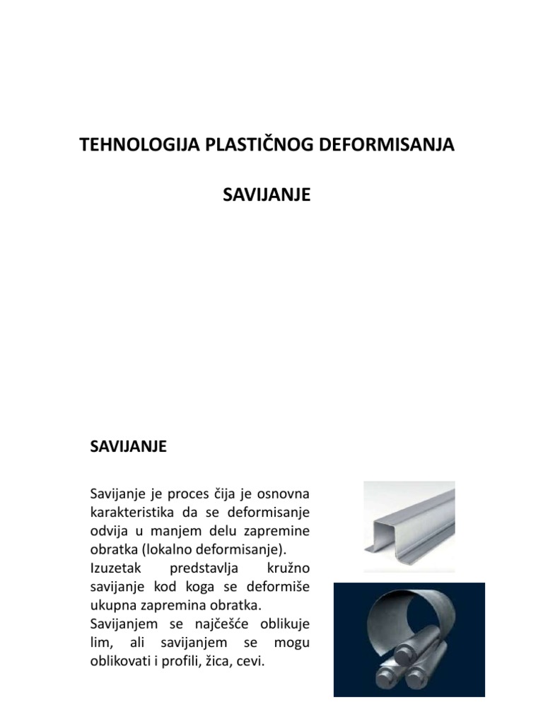 TPD 2020 - Savijanje | PDF