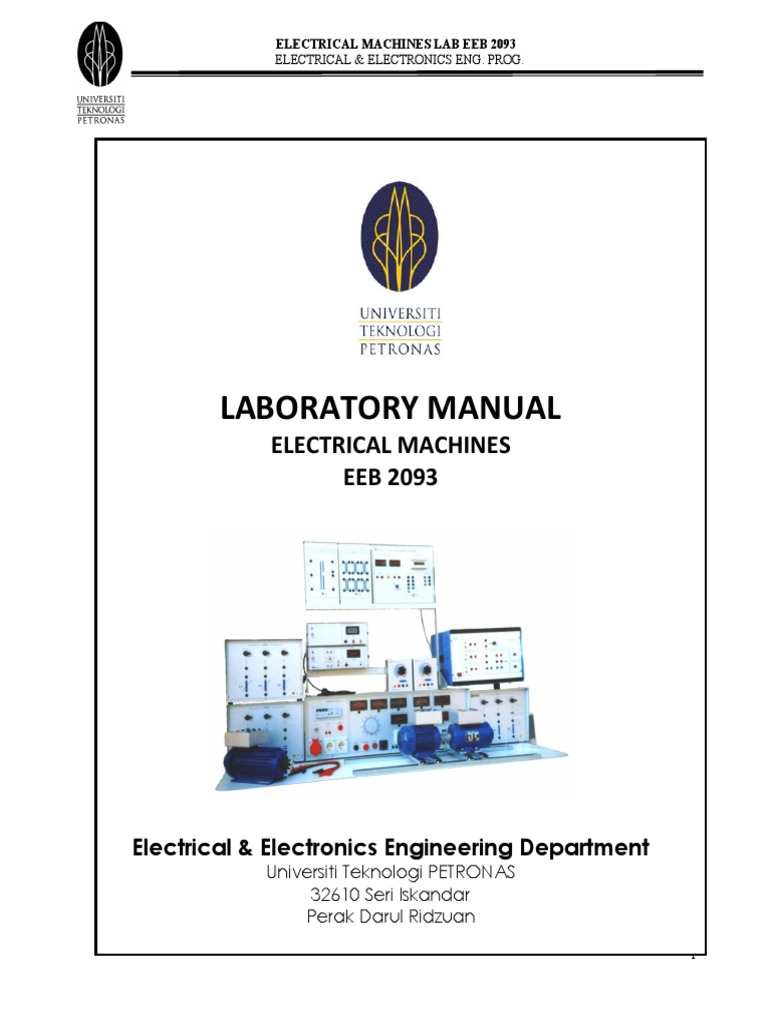 Electrical Machines Lab Manual EEB 2093 | PDF | Transformer | Power Supply