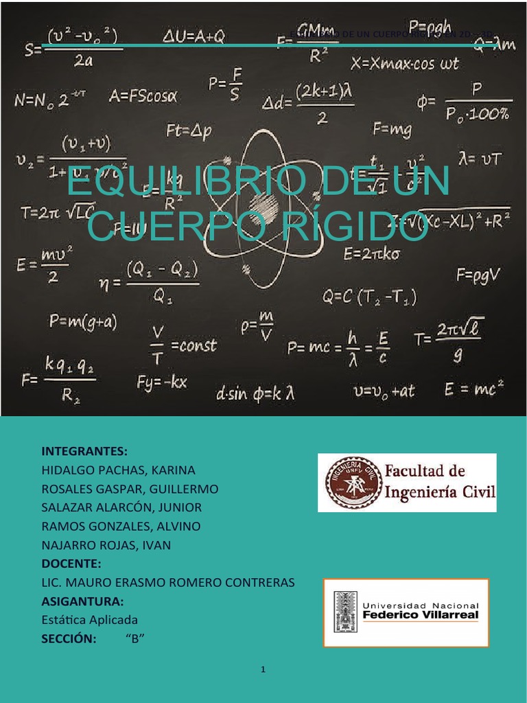 Equilibrio de Un Cuerpo Rígido - G4 INFORME | PDF | Fuerza | Vector Euclidiano