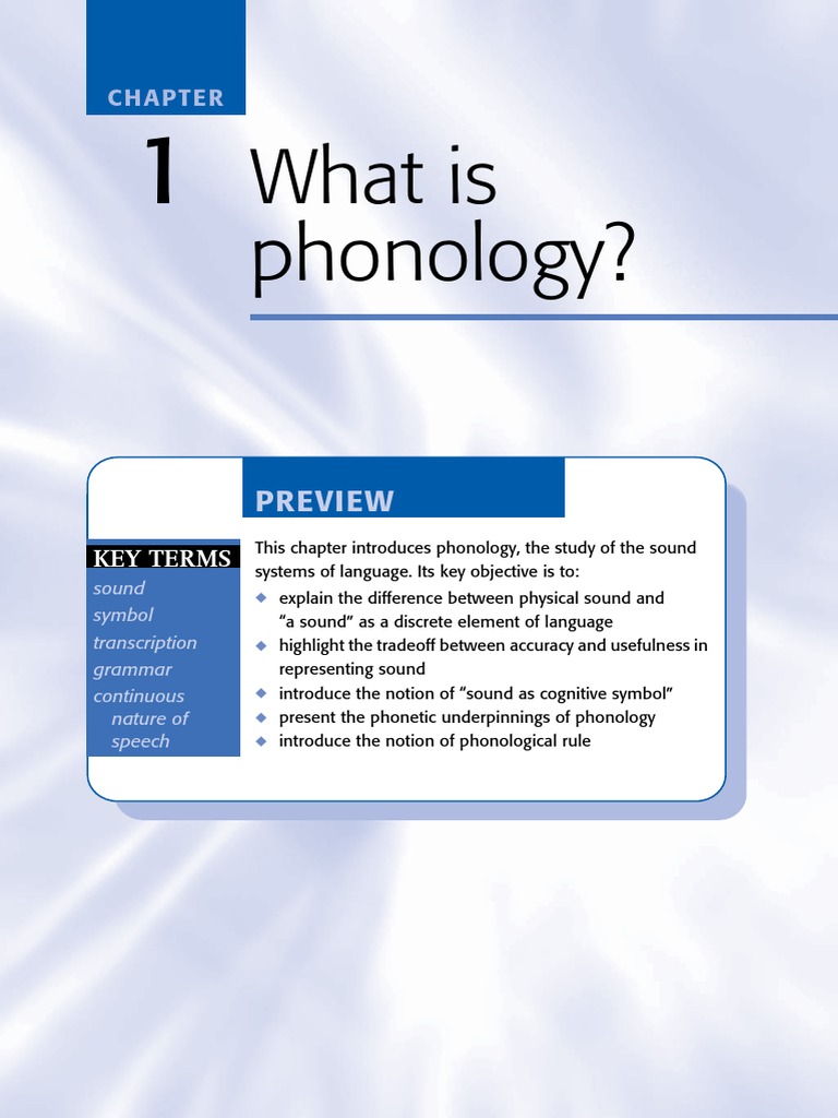 Odden - 2013 - Chapter 1 - What Is Phonology | PDF