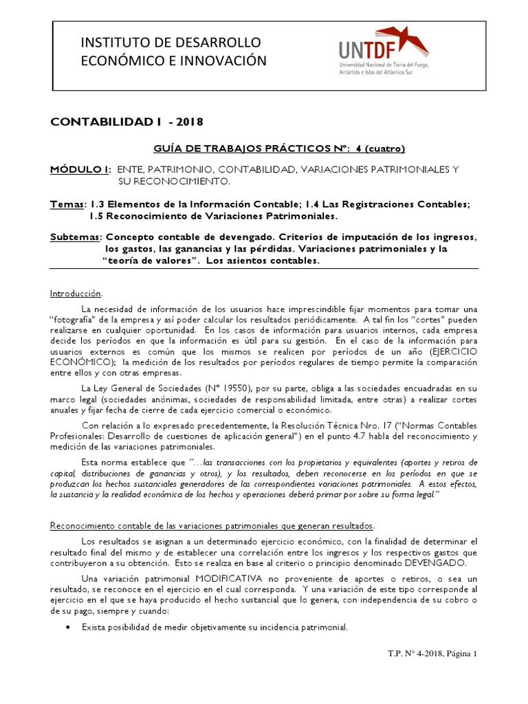 TP 04-2018 Devengado y Repaso | PDF | Contabilidad | Devengo