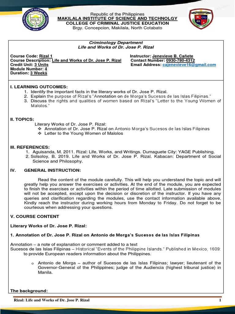 Rizal Module 4 | PDF