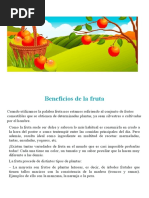 Poema Sobre Los Beneficios Básicos De Las Frutas.