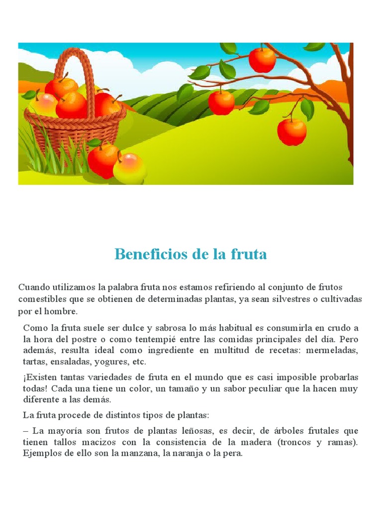 Lectura Beneficios de Las Frutas | PDF