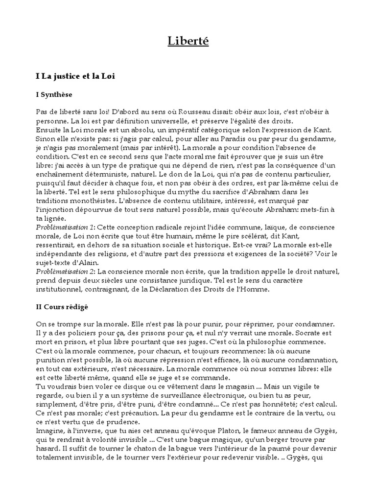 Morale et Liberté : Réflexions Philosophiques | PDF | Moralité | Raison
