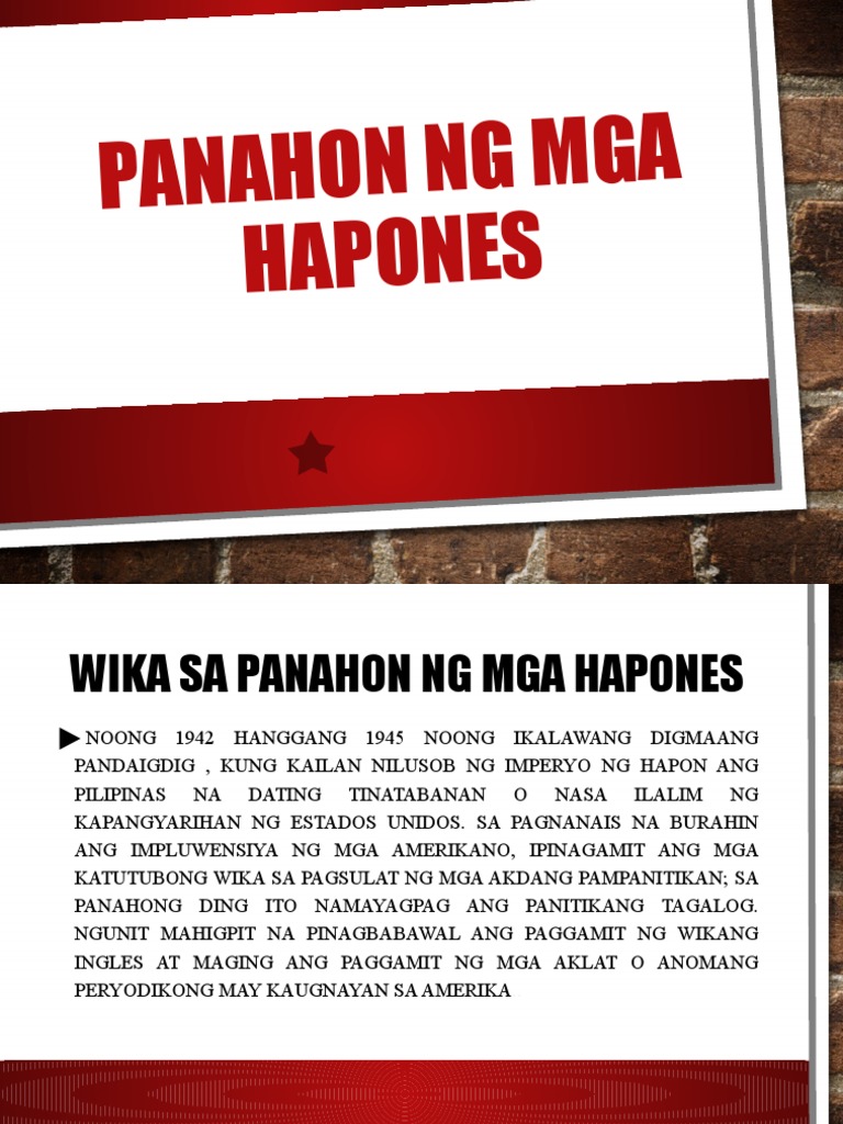 Panahon NG Mga Hapones | PDF