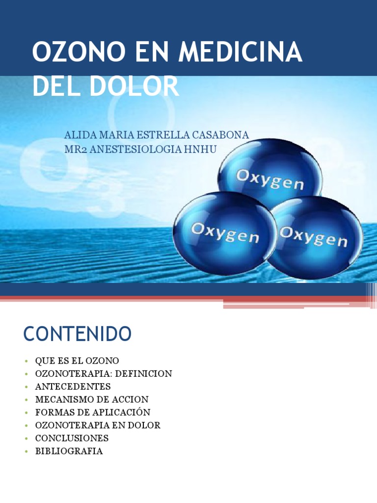 Ozono | PDF | Medicina CLINICA | Especialidades Medicas