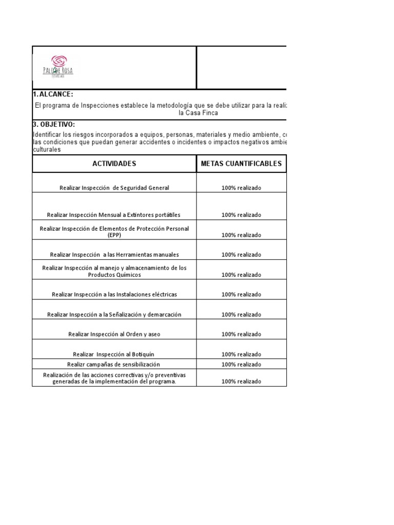 Programas de Inspecciones | PDF