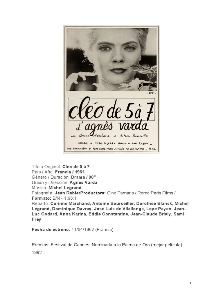 Cléo de 5 À 7 | PDF | Libros para adolescentes | Ficción general