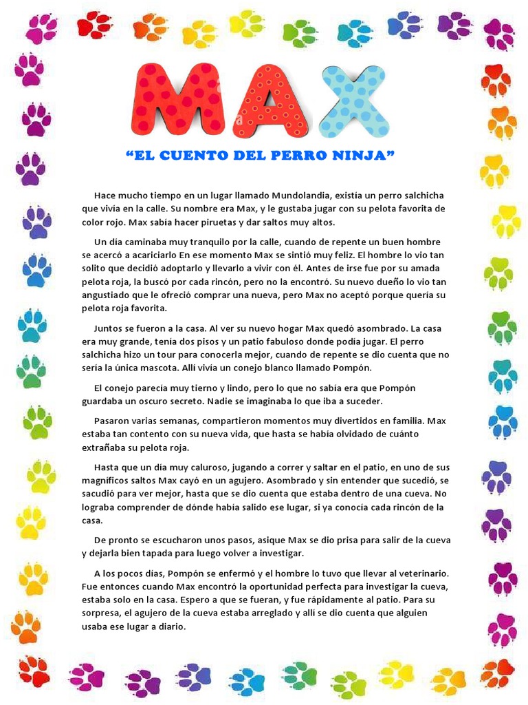 MAX - El Cuento Del Perro Ninja | PDF