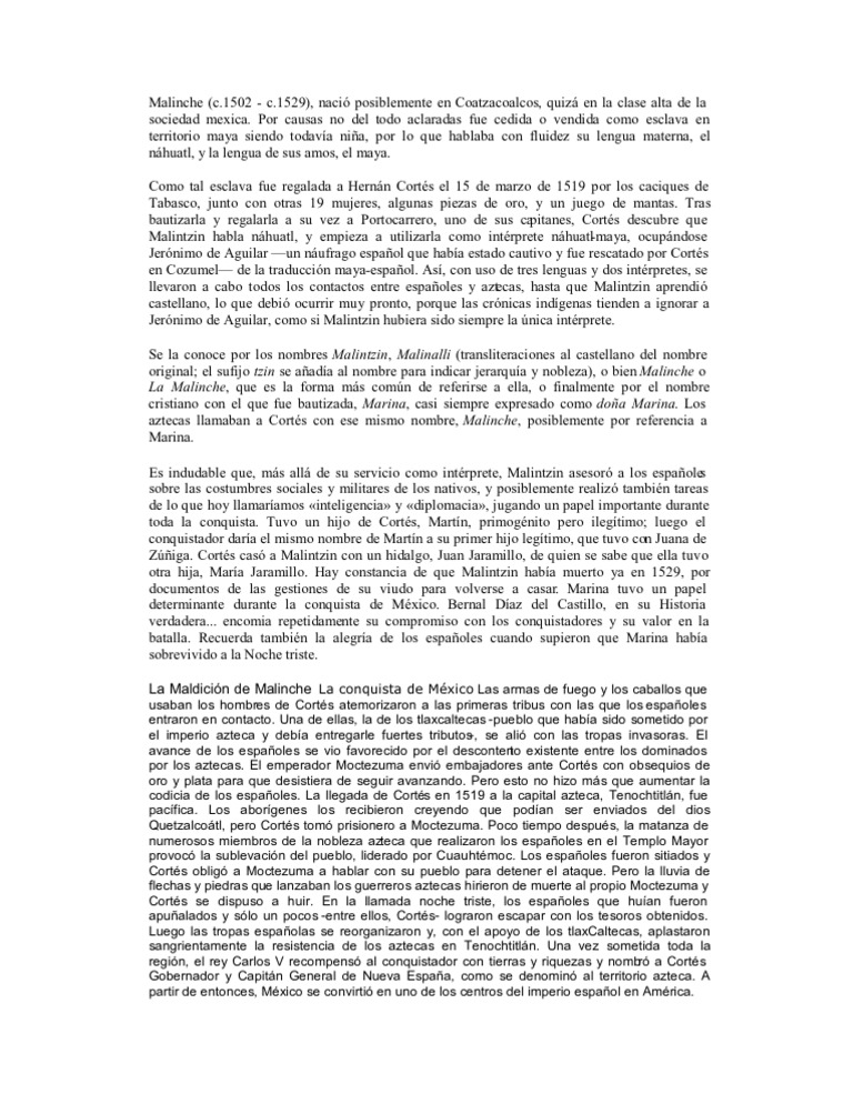 Malinche | PDF | Clásicos