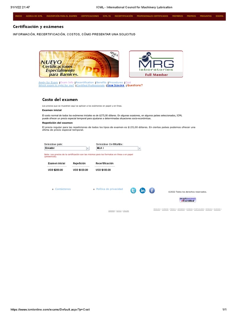 ICML - International Council For Machinery Lubrication | PDF