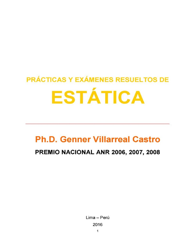 Practicas y Examenes Resueltos de Estatica | PDF