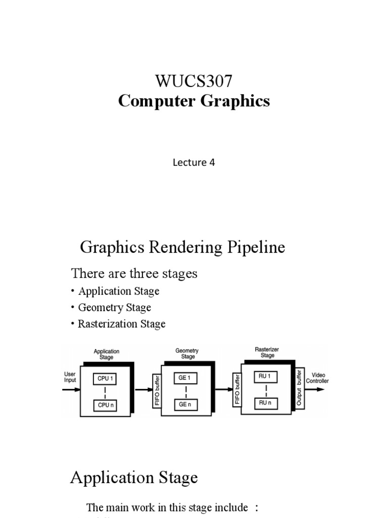 Computer Graphics Lecture 4 Pdf Shader Rendering Computer Graphics