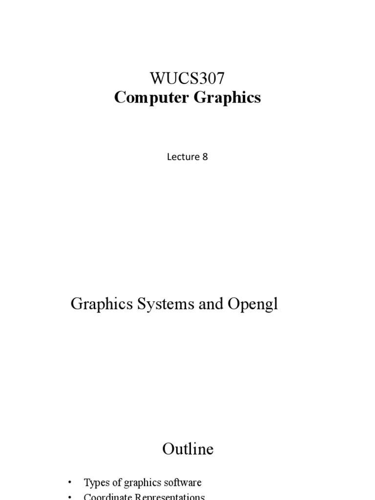Lecture 8 Intro To Opengl Pdf
