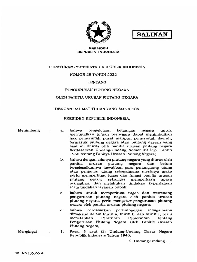 Pengurusan Piutang Negara PUPN | PDF