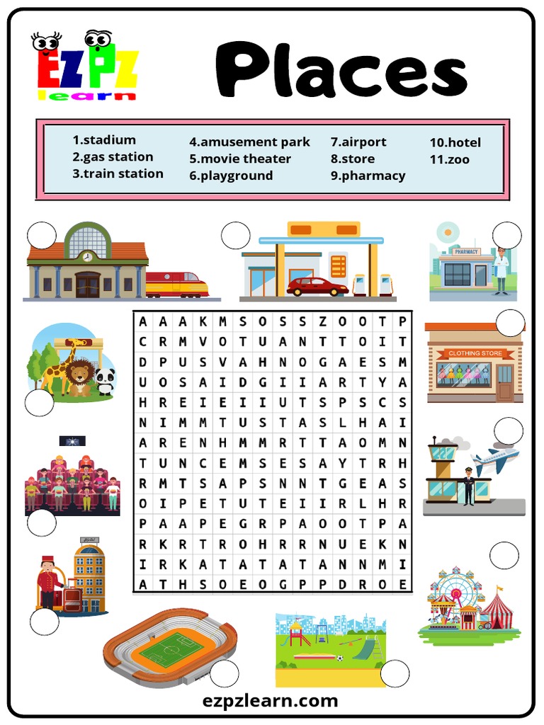 Places Word Search 3 | PDF