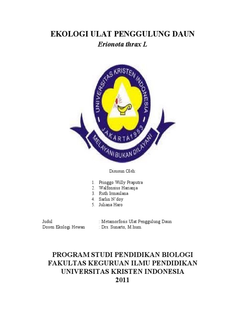 Ekologi Ulat Penggulung Daun | PDF