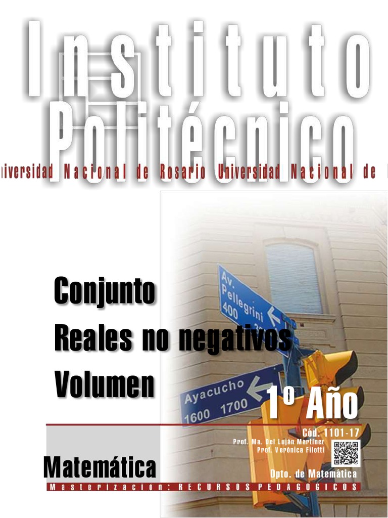 1101-17 MATEMATICA Conjunto-Reales No Negativos-Volumen | PDF | Números | Número racional