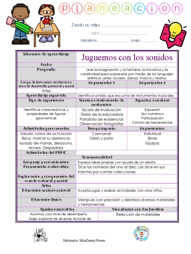 Juguemos Con Los Sonidos | PDF | Evaluación | Aprendizaje