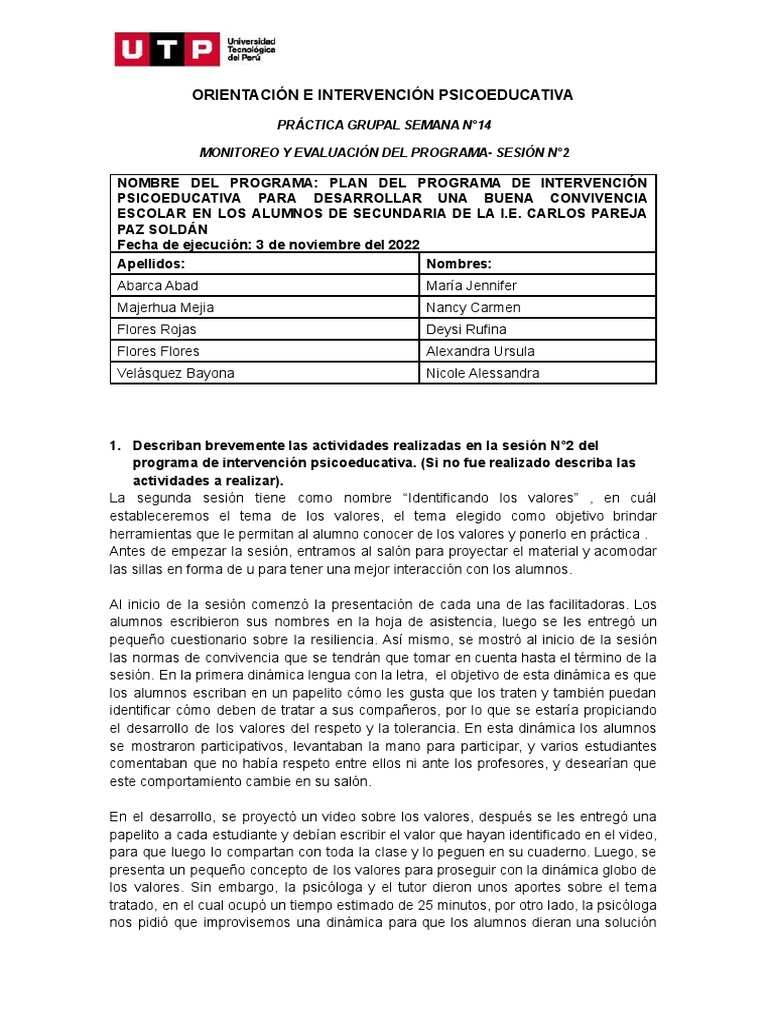 Sesion 2 S14.s1 - PRÁCTICA GRUPAL | PDF