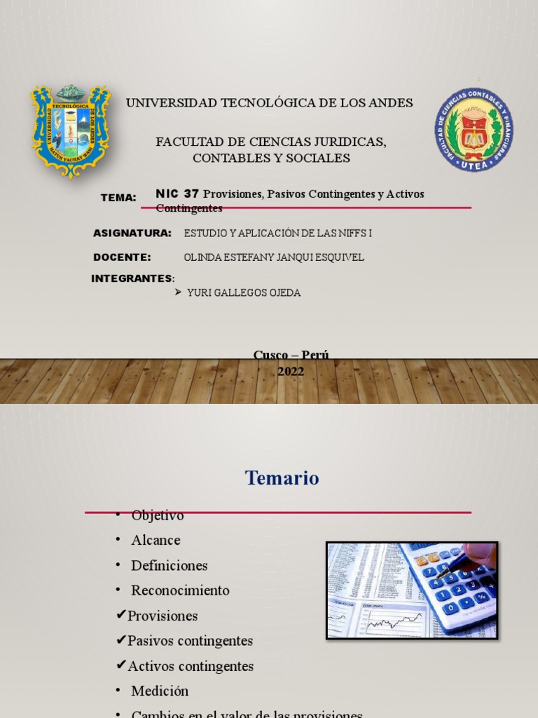 NIC 37 - Provisiones Pasivos Contigentes y Activos Contingentes | PDF