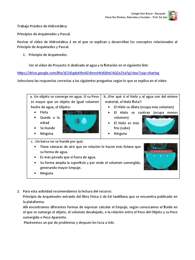 TP N2 Hidroesttica Ppios Arquimedes y Pascal - 5M-N y S | PDF