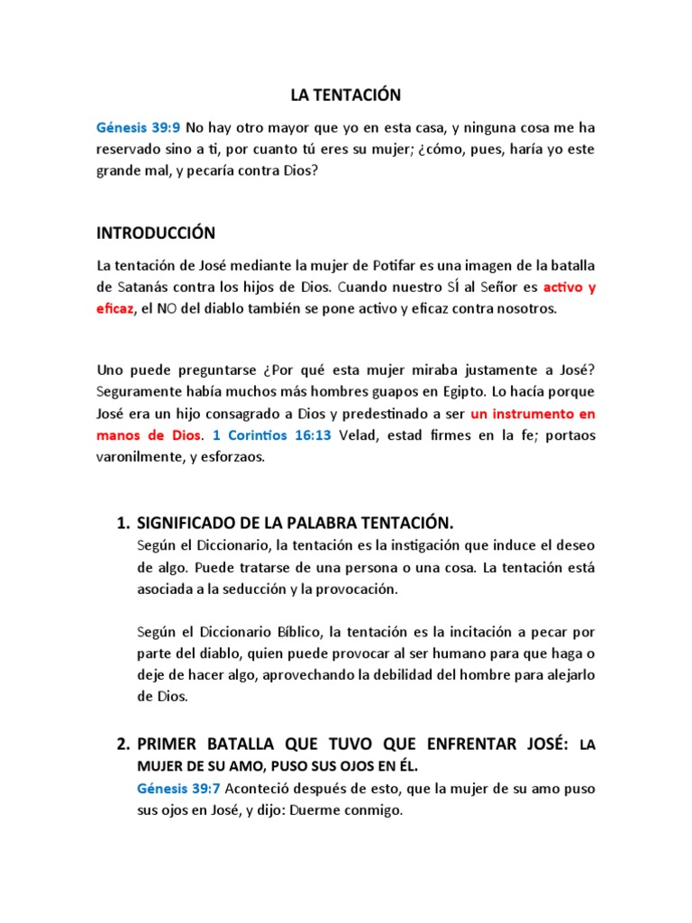 La Tentación | PDF | Religión y espiritualidad