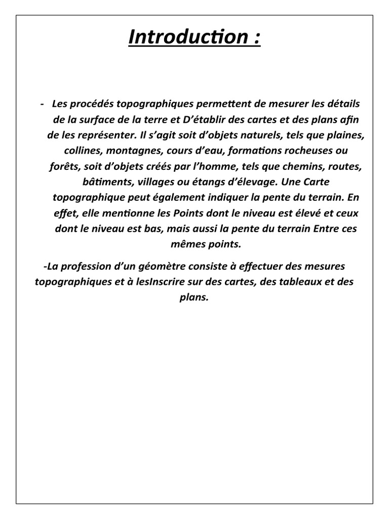 TP Topo 2 | PDF | Topographie | Sciences de la terre