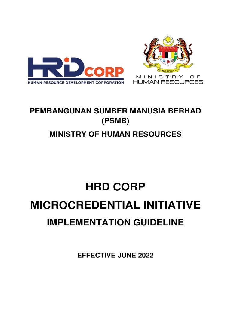 HRD Corp Microcredential Guidelines | PDF