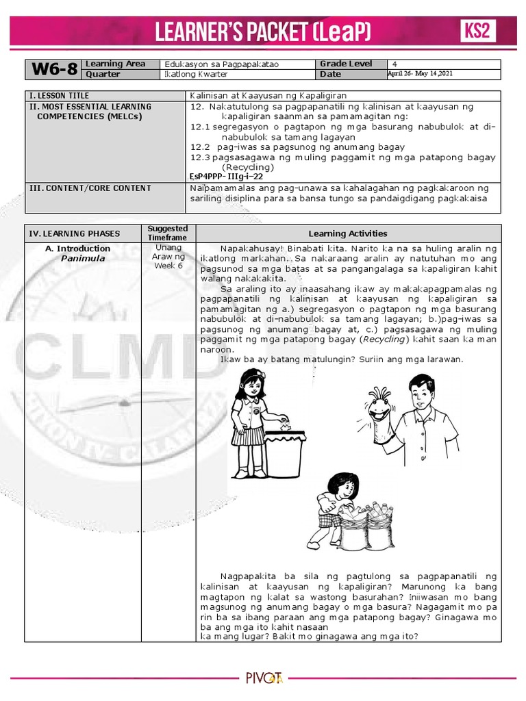 ESP 4 Week 6 8 | PDF