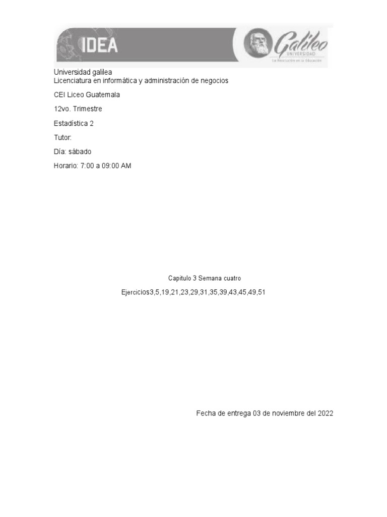 Ejercicios Del Final Del Libro Capitulo 3 | PDF