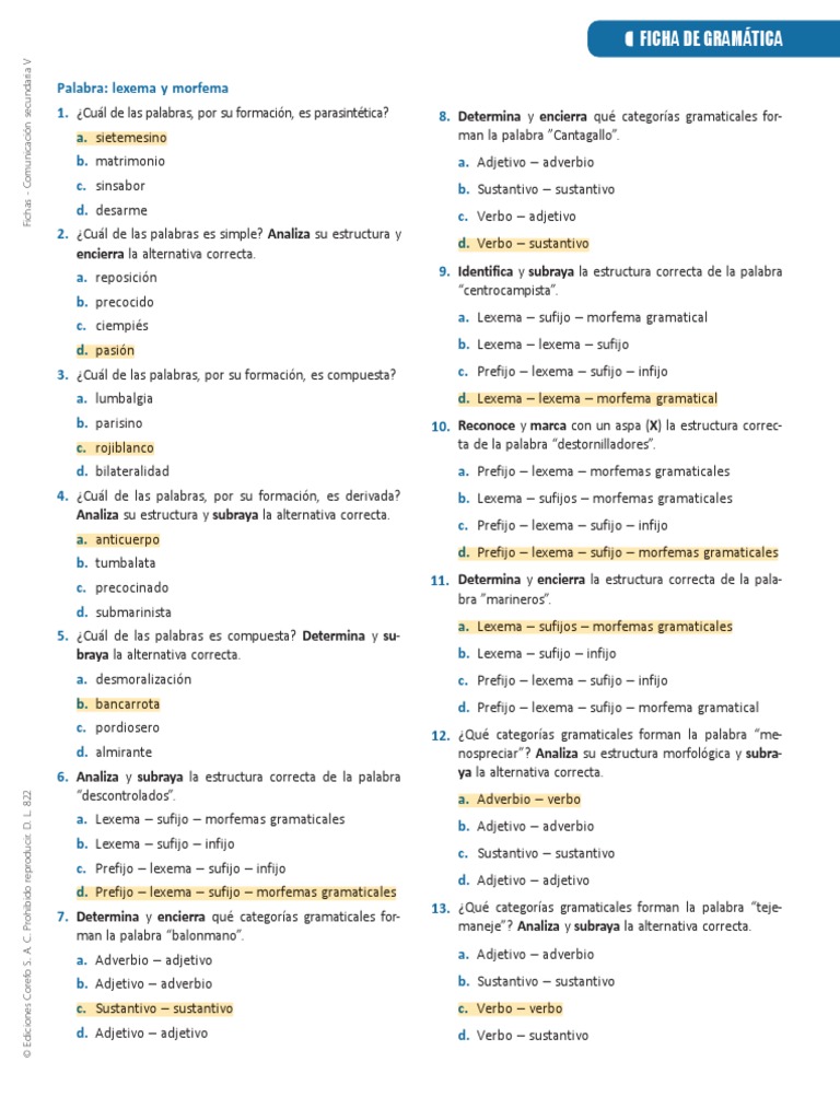 Lexema y Morfema | PDF