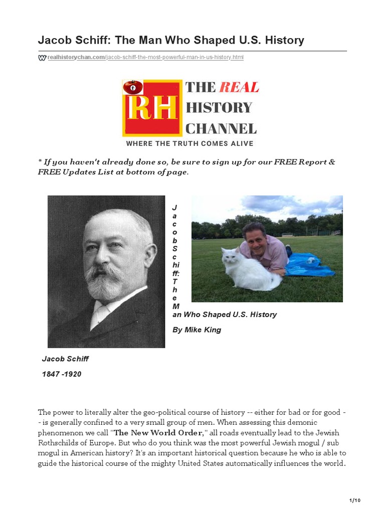 Jacob Schiff The Man Who Shaped US History | PDF | Jews And Judaism