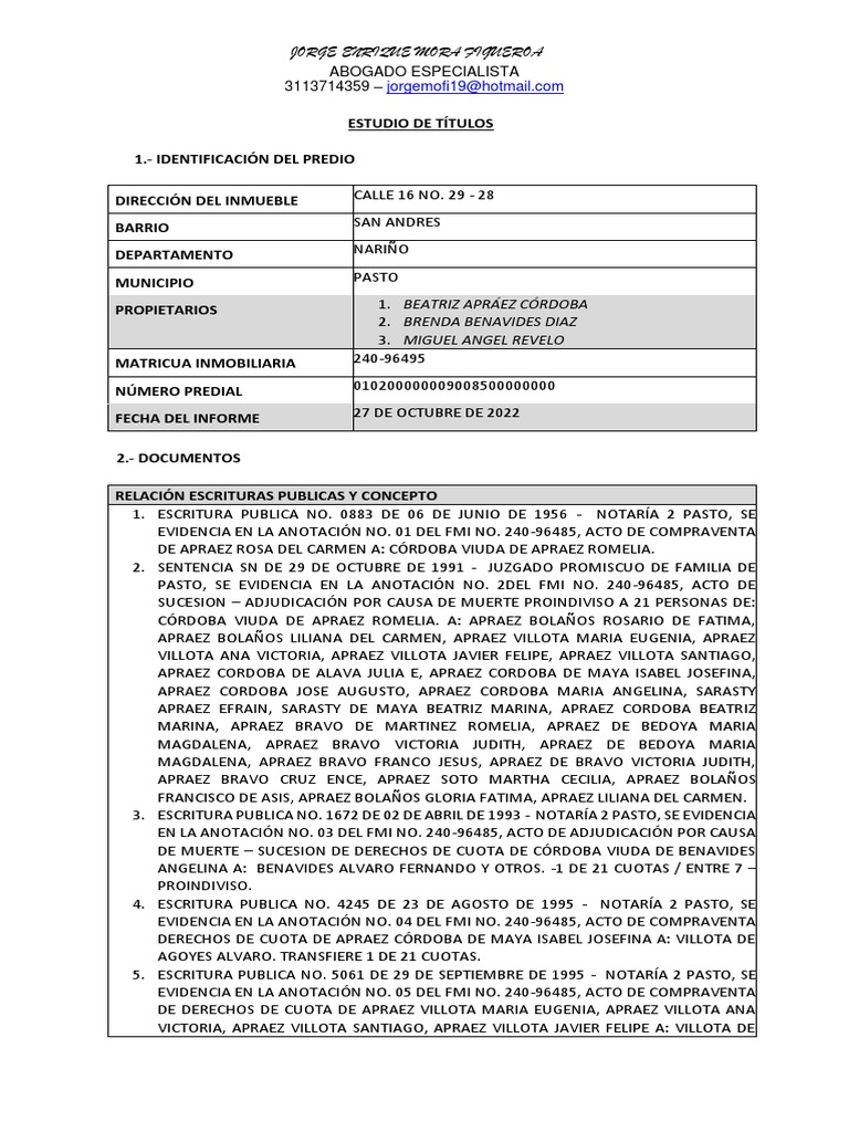 Estudio de Títulos | PDF