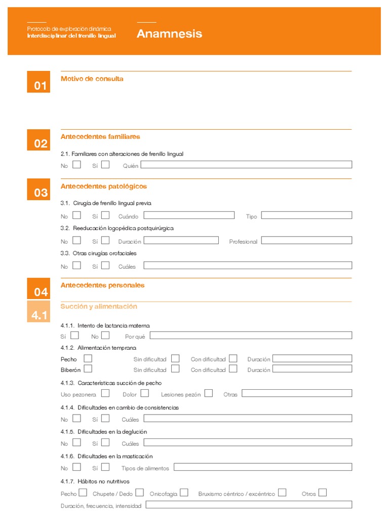 Protocolo Frenillo Lingual Alterado | PDF | Odontología | Anatomía