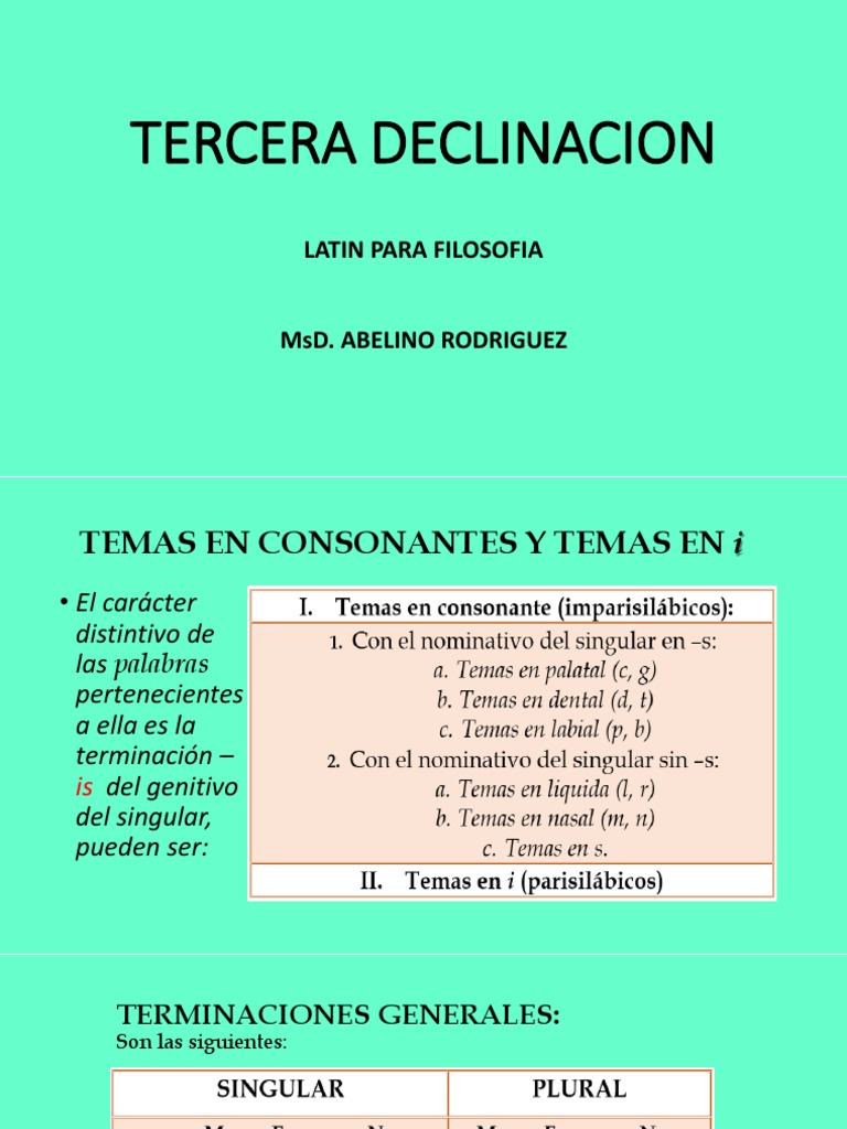 Tercera Declinación-Latín | PDF