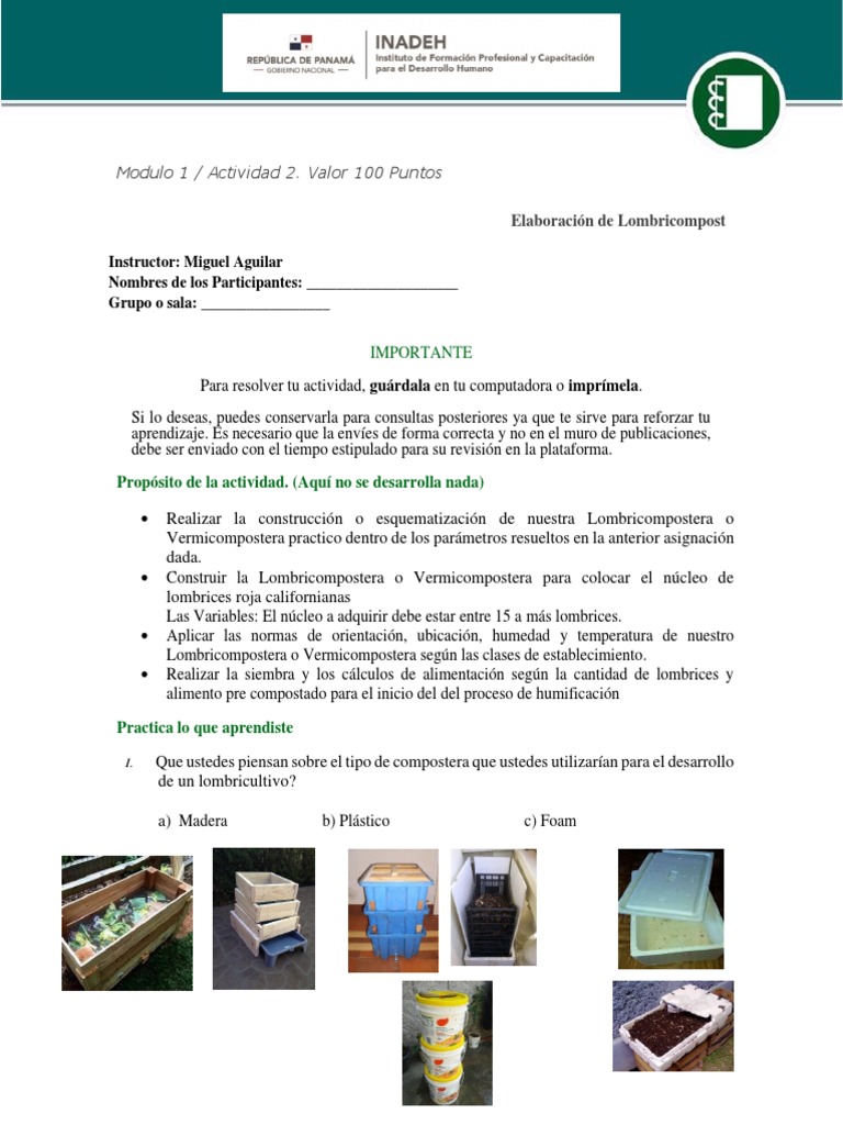 Elaboración de Lombricompost Casero | PDF | Compost