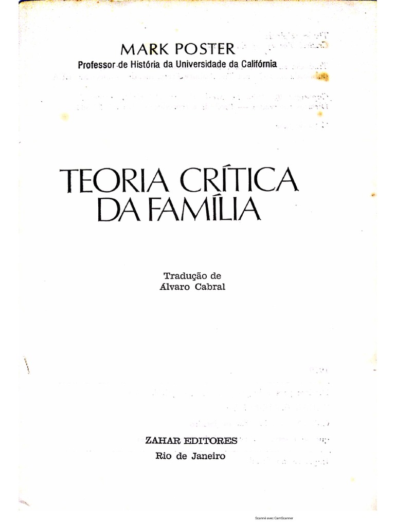 Teoria Crítica Da Família - Mark Poster | PDF