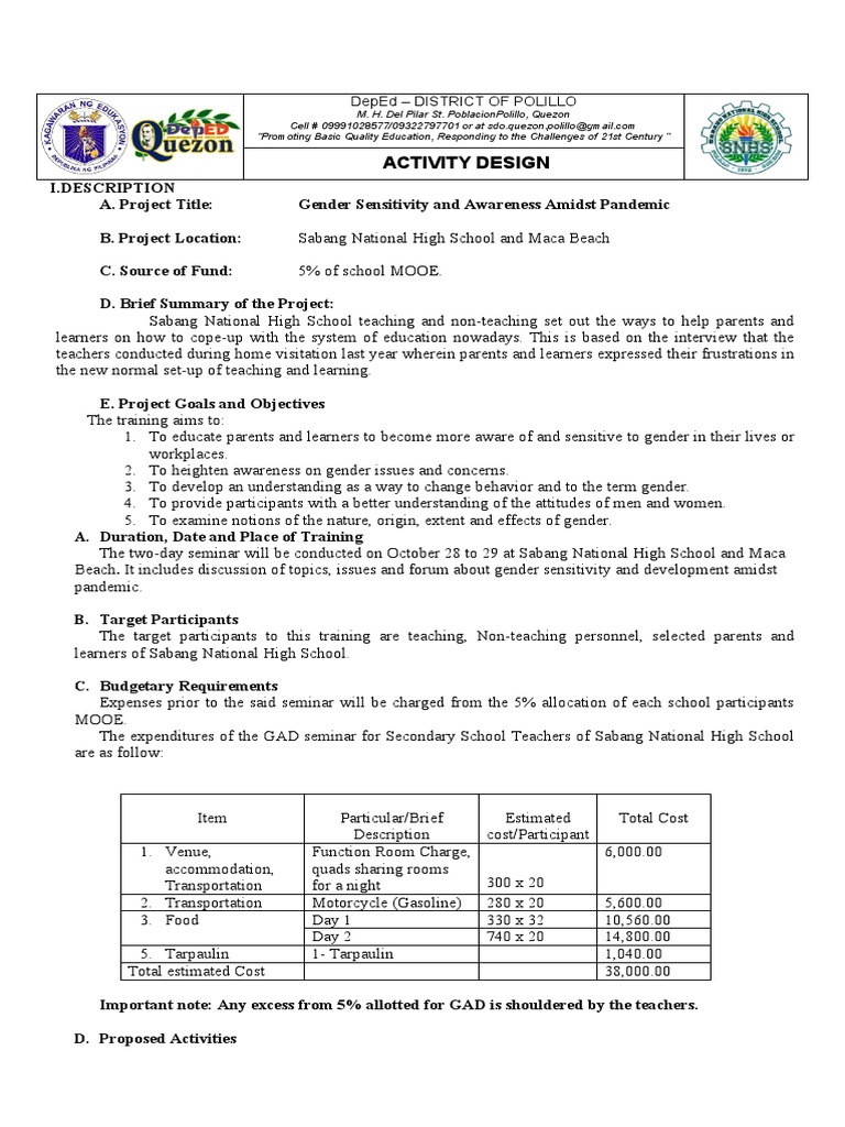 GAD - Training Design 2021 | PDF | Learning | Behavior Modification