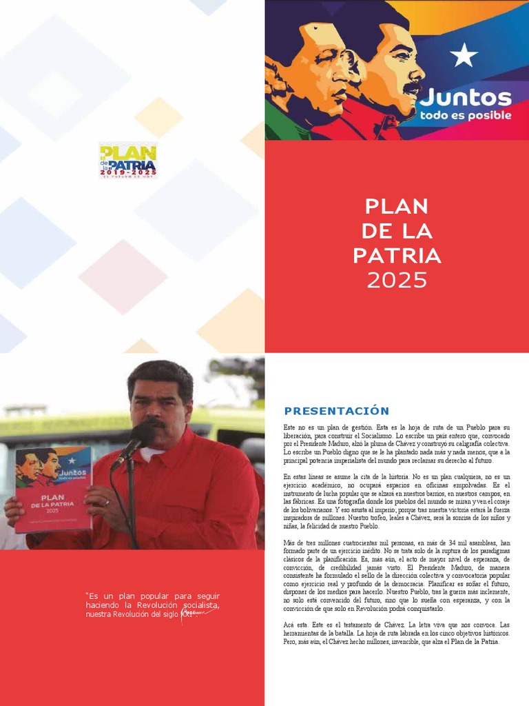 Desplegable Plan Patria 2019 2025 | PDF | Venezuela | Socialismo