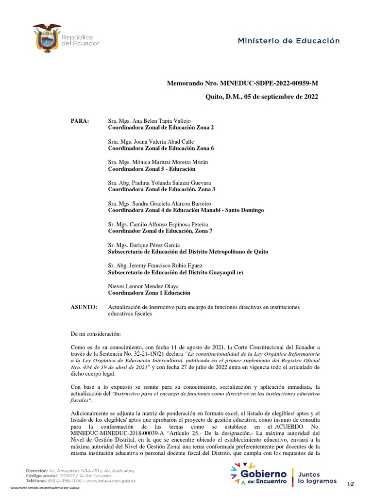 Mineduc Sdpe 2022 00959 m0878074001662481921 | PDF | Ley Pública | Ley ...