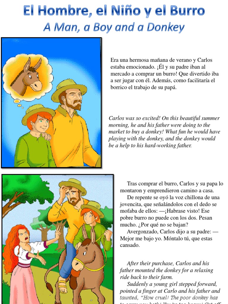 El Hombre, El Niño y El Burro - A Man, A Boy and A Donkey | PDF