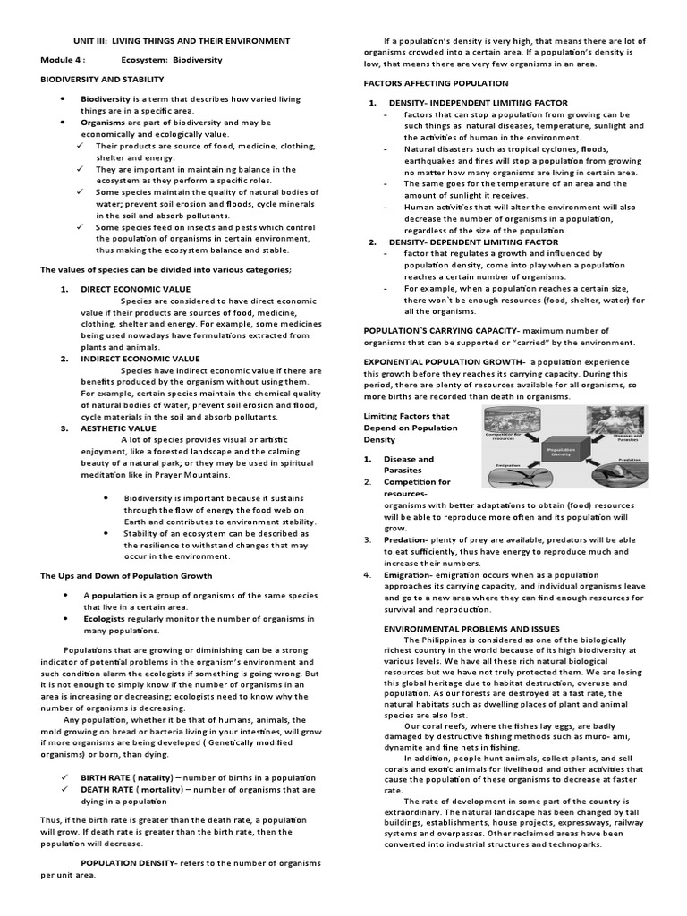 Unit 3 Module 4 | PDF | Ecosystem | Biodiversity