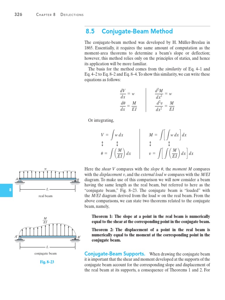 8d. Hibbeler - 8th - Conjugate Beam | PDF | Mechanical Engineering ...