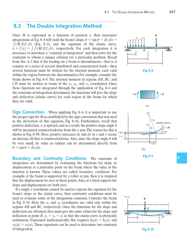 8b. Hibbeler - 8th - Double Integration Theory | PDF | Bending | Beam (Structure)
