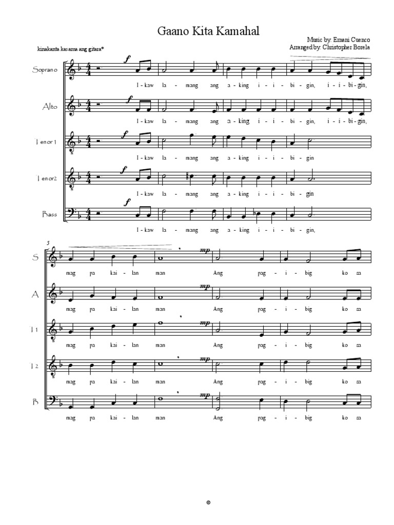 Gaano Kita Kamahal Choral | PDF