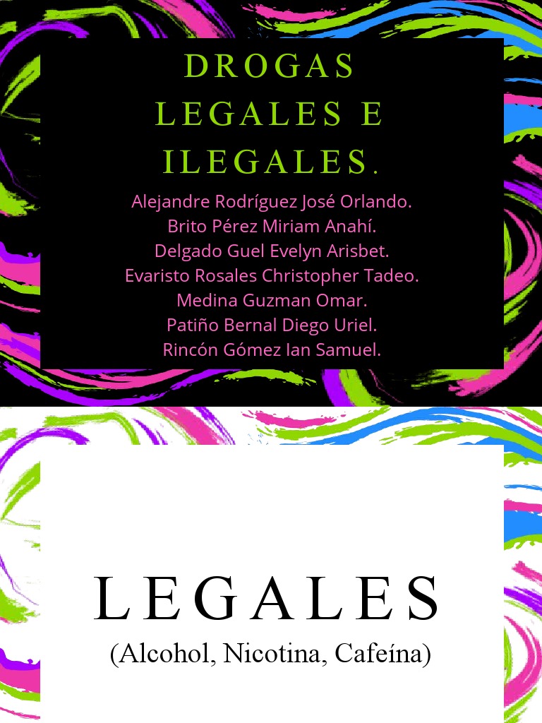 Drogas Legales e Ilegales Powerpoint | PDF | Cannabis (Droga) | Drogas